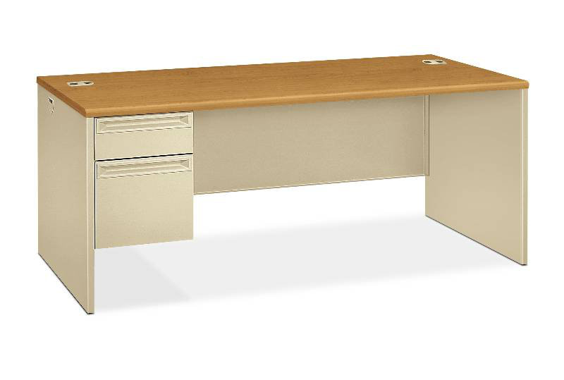 HON 38000 Series Left Single Computer Desk with Lock - Wayfair Canada
