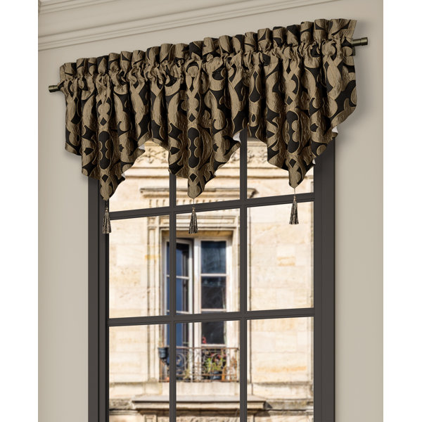 J. Queen New York LA BOHEME - ONYX WINDOW ASCOT VALANCE | Perigold