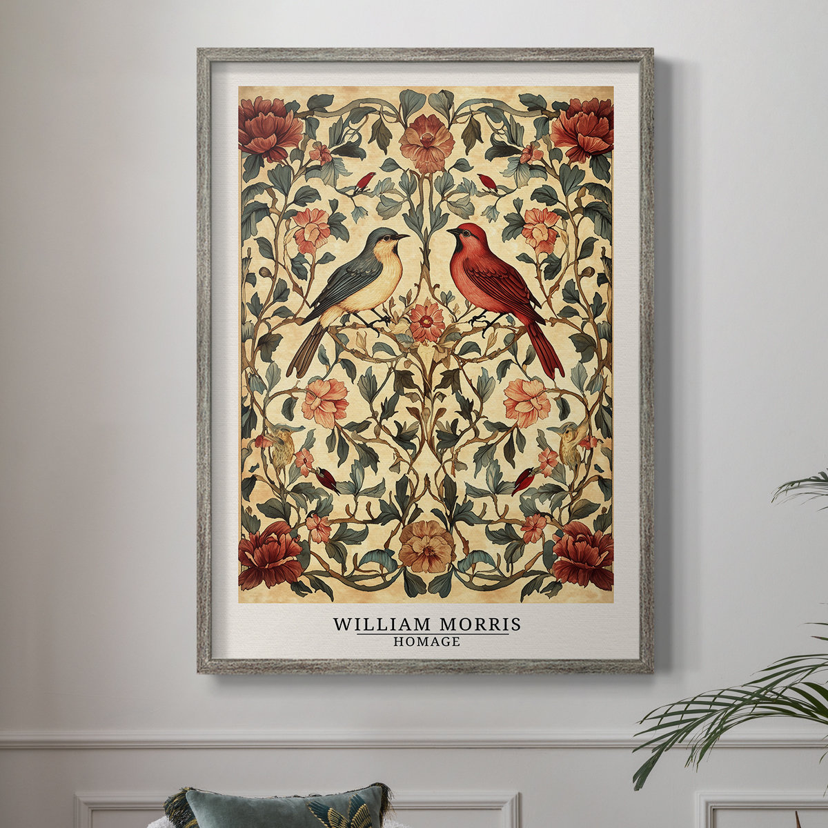Alcott Hill® WM MORRIS Series CDXII Framed Print - Solid Wood | Wayfair