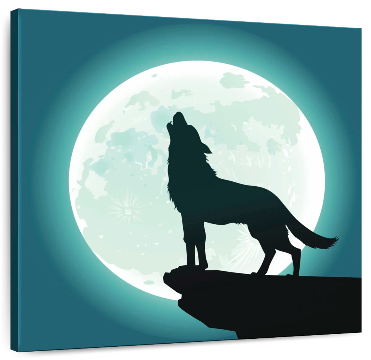 Highland Dunes Wolf On A Full Moon | Wayfair