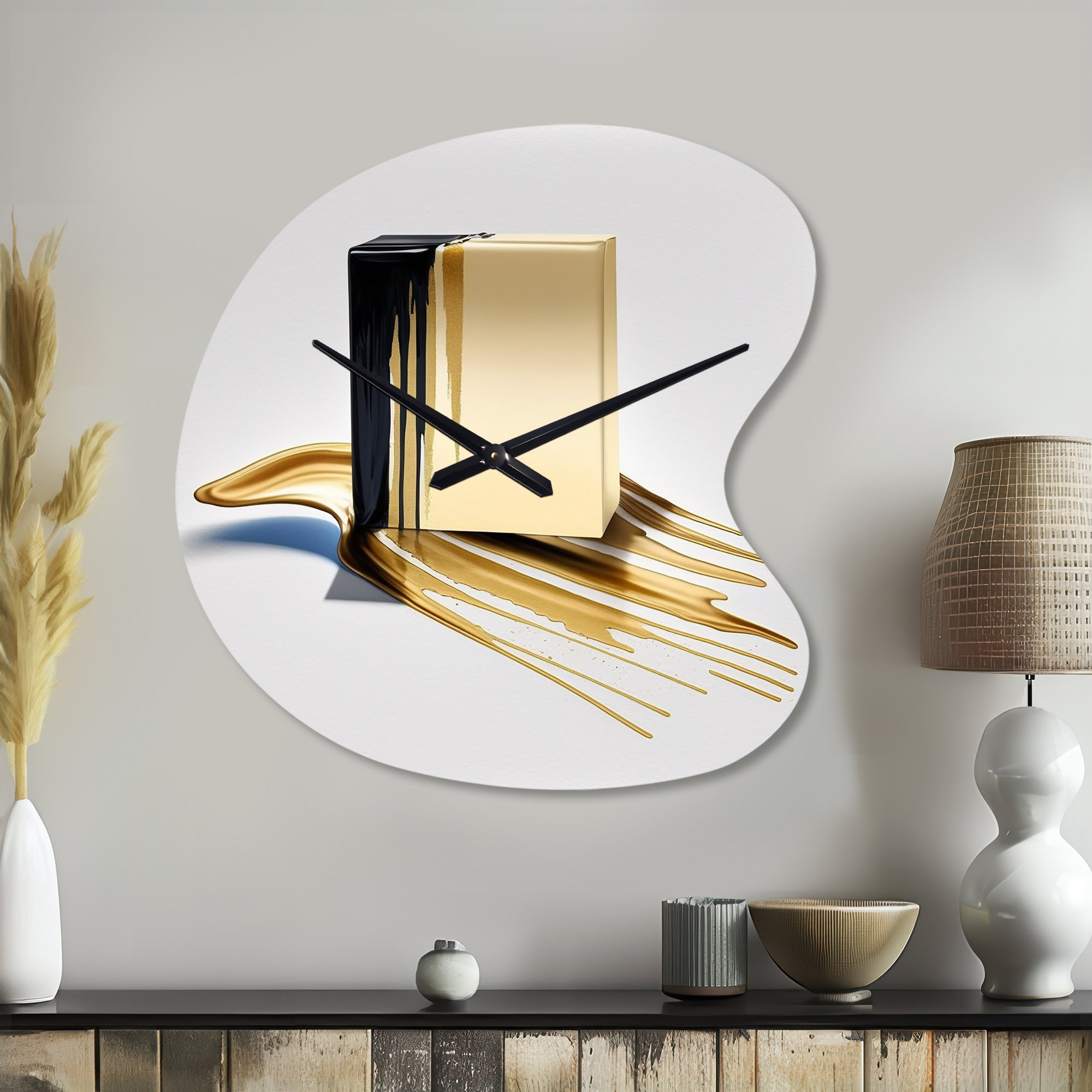 Design Art Black And Gold Cubic Expression VIII - Cubism Asymmetrical ...