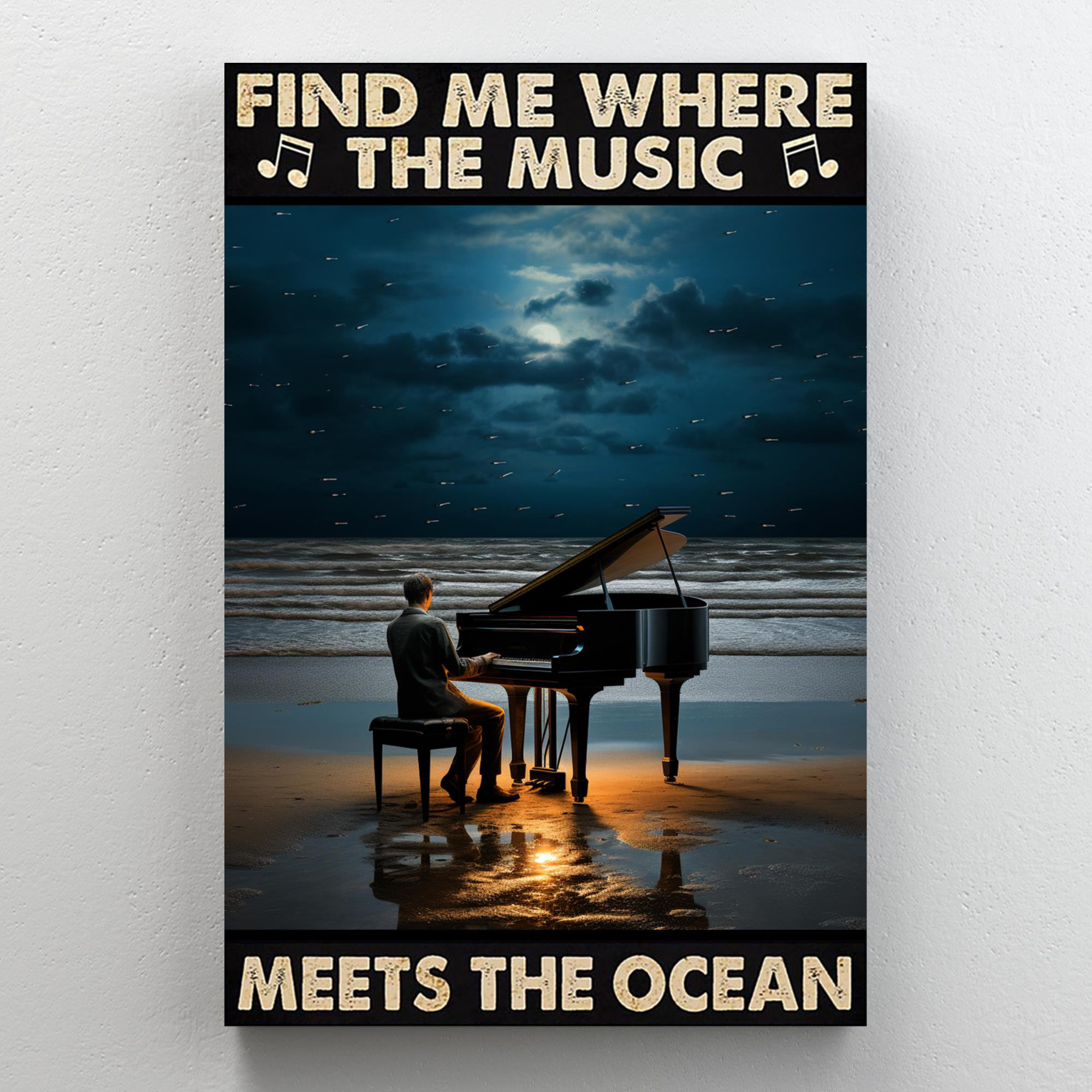Trinx Find Me Where The Music Meets The Ocean On Canvas Graphic Art ...