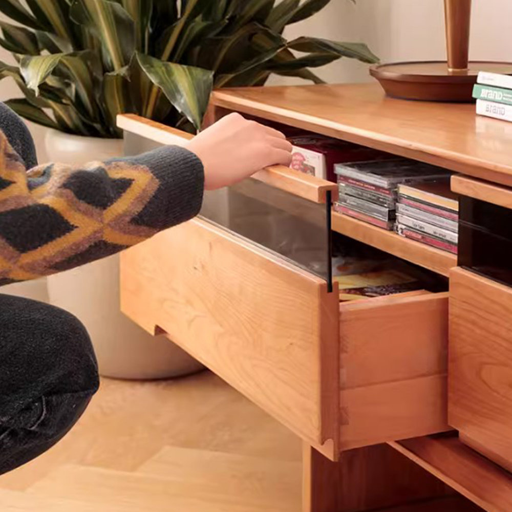 ComfyFurnituress Log style simple solid wood TV cabinet - Wayfair Canada