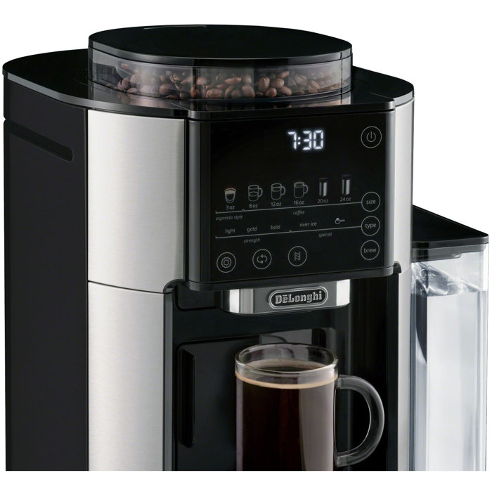 DeLonghi TrueBrew Automatic Single-Serve Drip Coffee Maker with Built ...