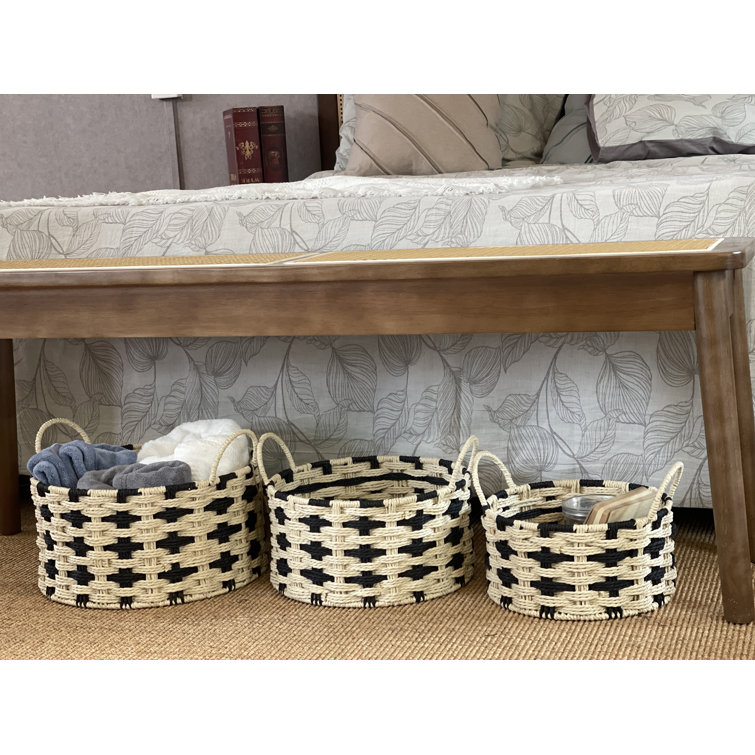 Bayou Breeze Wicker Basket Storage Set with Handles - Wayfair Canada