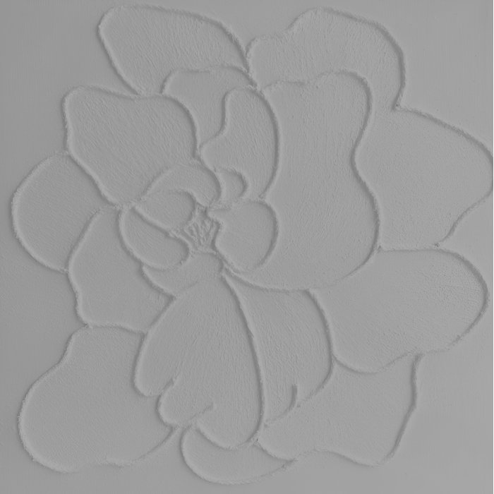 Plaster Textured 3D Wall Art Plaster 3D Flower on Canvas - 36X48 ...