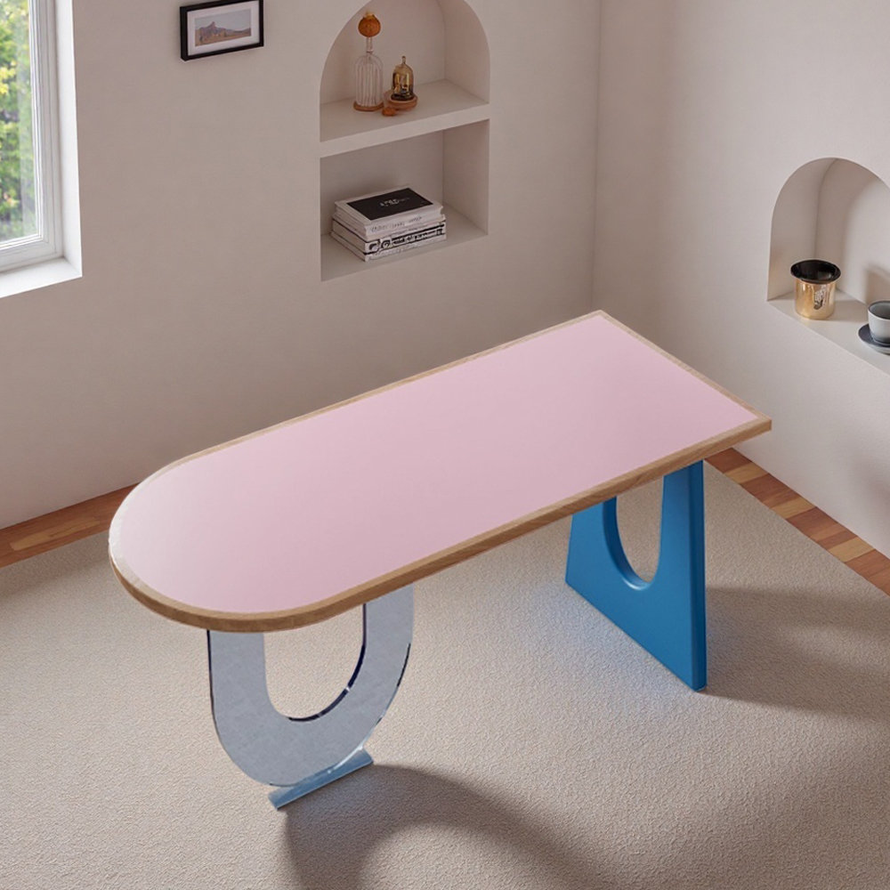 Orren Ellis Unique And Creative-shaped Writing Desk | Wayfair