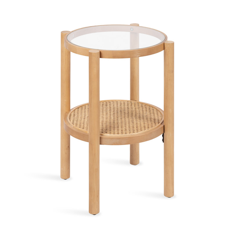 Bay Isle Home™ Tiered Round Rattan Side Table | Wayfair