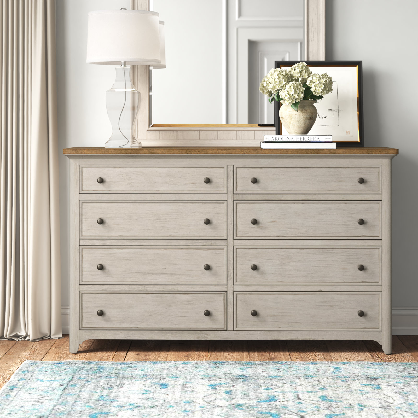 Sand & Stable™ Harlowe 8 Drawer 26.75" W Double Dresser & Reviews | Wayfair