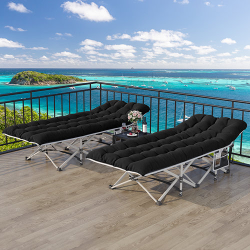 Double Patio Chaise Lounge Chairs | Wayfair