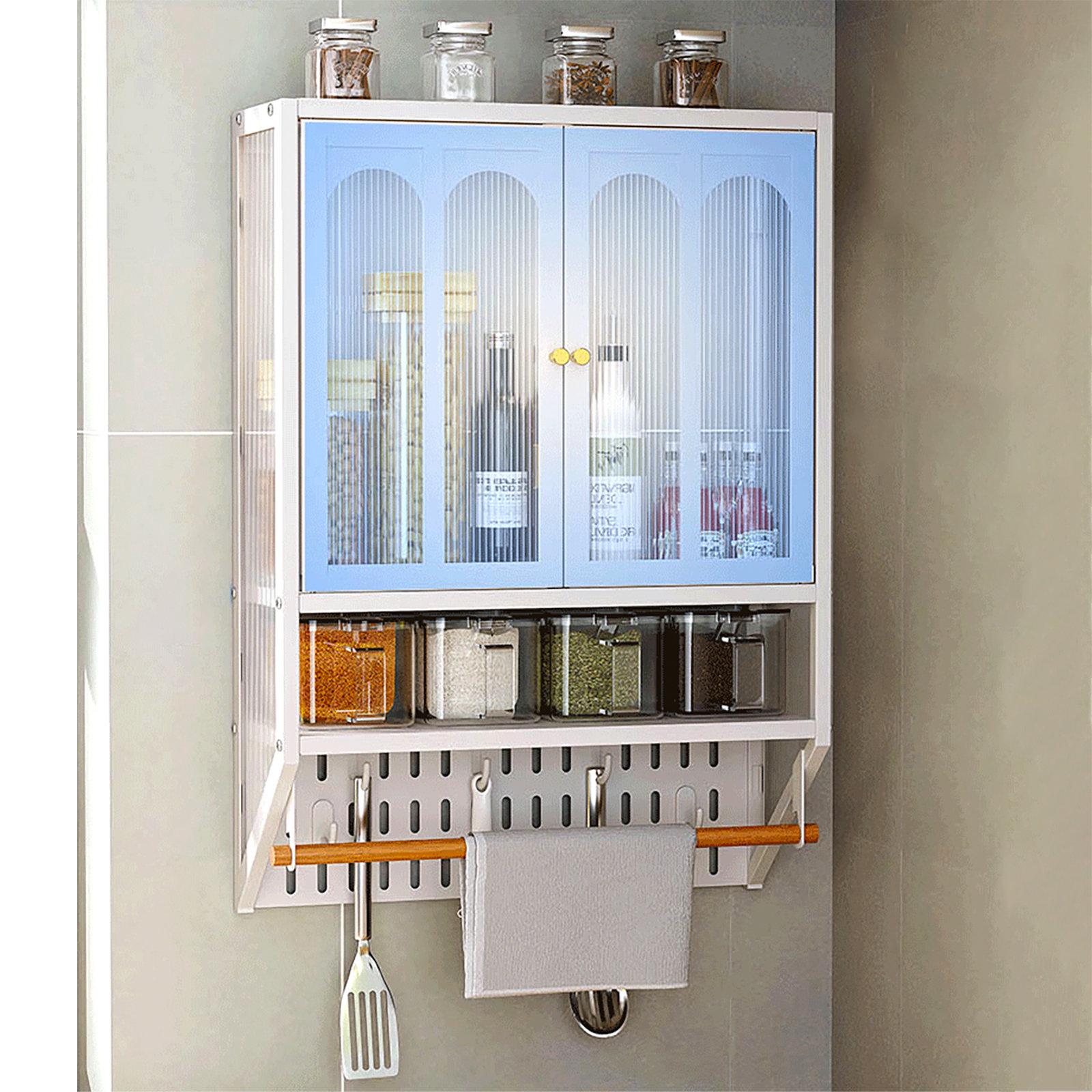 Ebern Designs Urska Wall-Mounted Kitchen Storage Rack | Wayfair