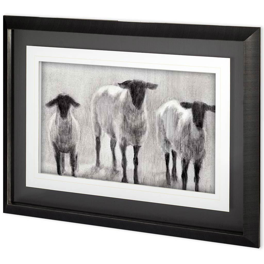 Trinx Rustic Sheep II Framed On Paper Print | Wayfair