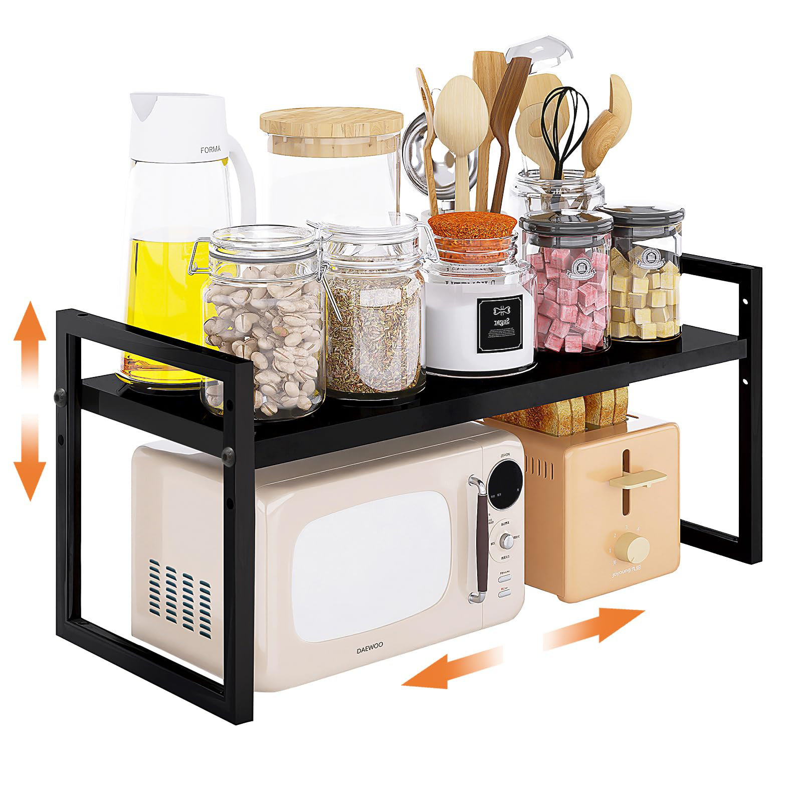Prep & Savour Expandable Kitchen Counter & Cabinet Organizer ...