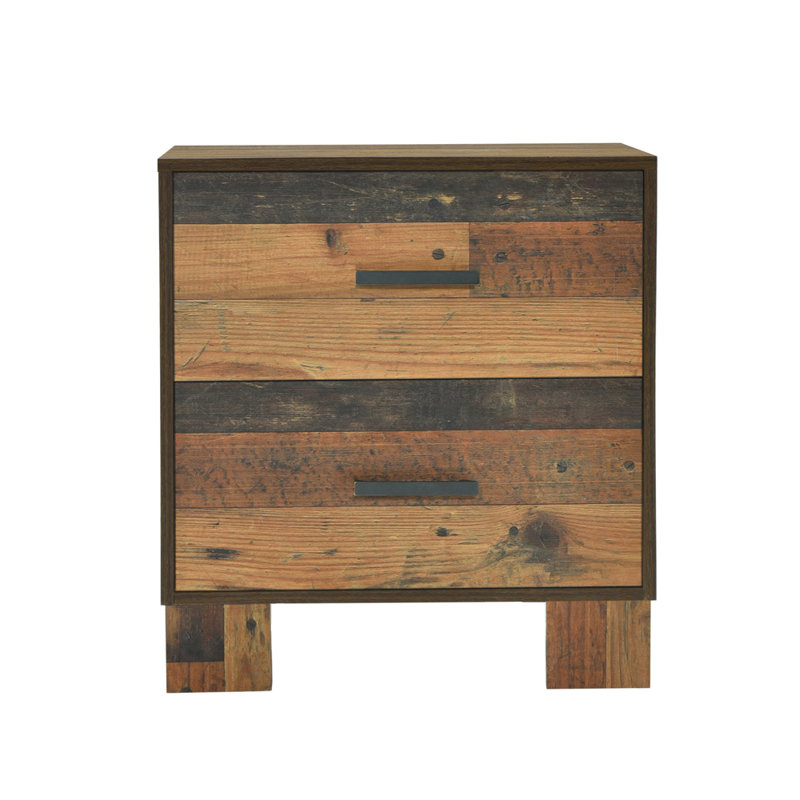 Millwood Pines Ekamjit 2-Drawer Nightstand Rustic Pine | Wayfair