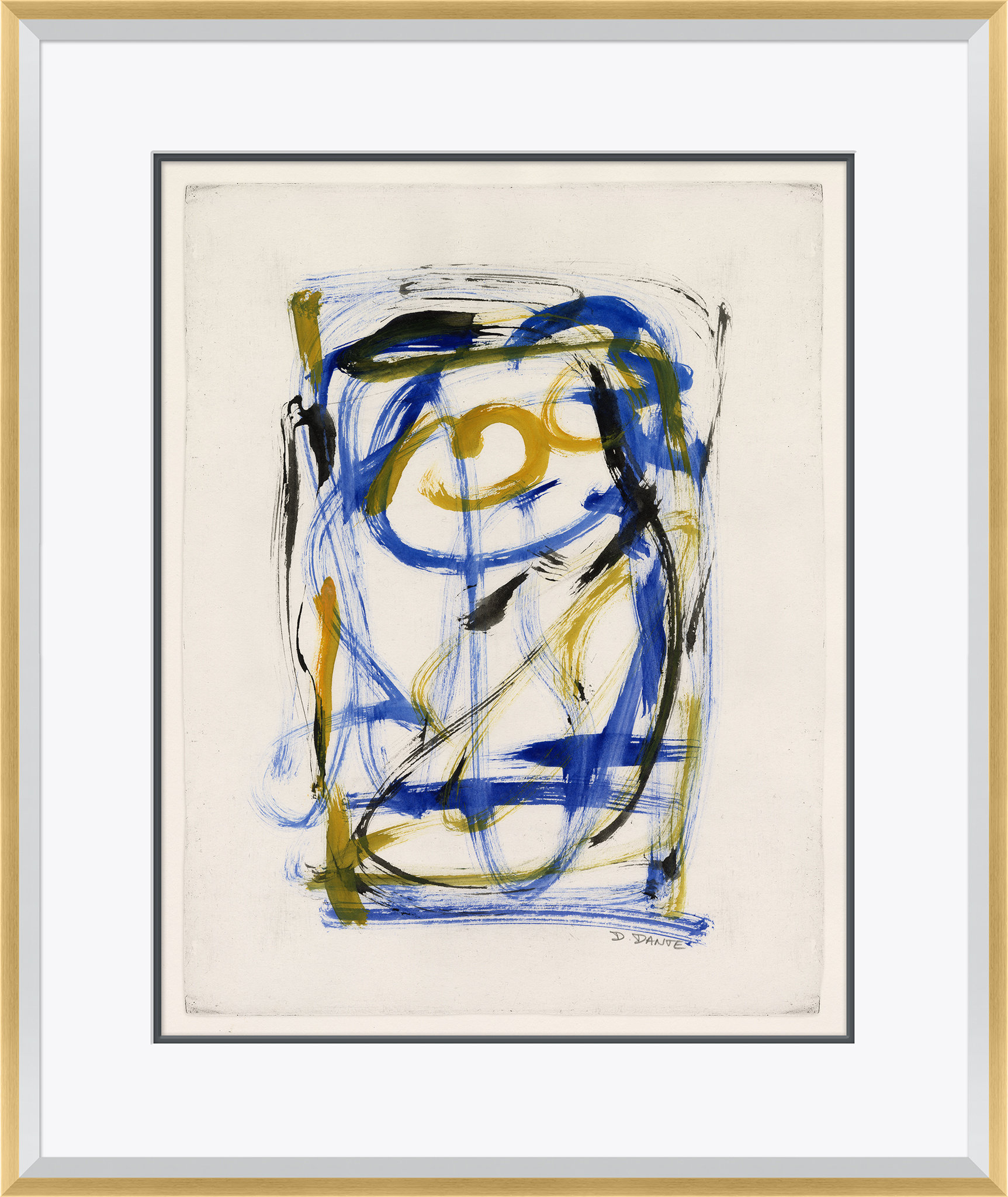 Soicher Marin 'Abstracts in Blue and Yellow' - Picture Frame Painting ...