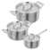 Kuhn Rikon Culinary Fiveply Stainless Steel Induction Safe 3-Piece ...