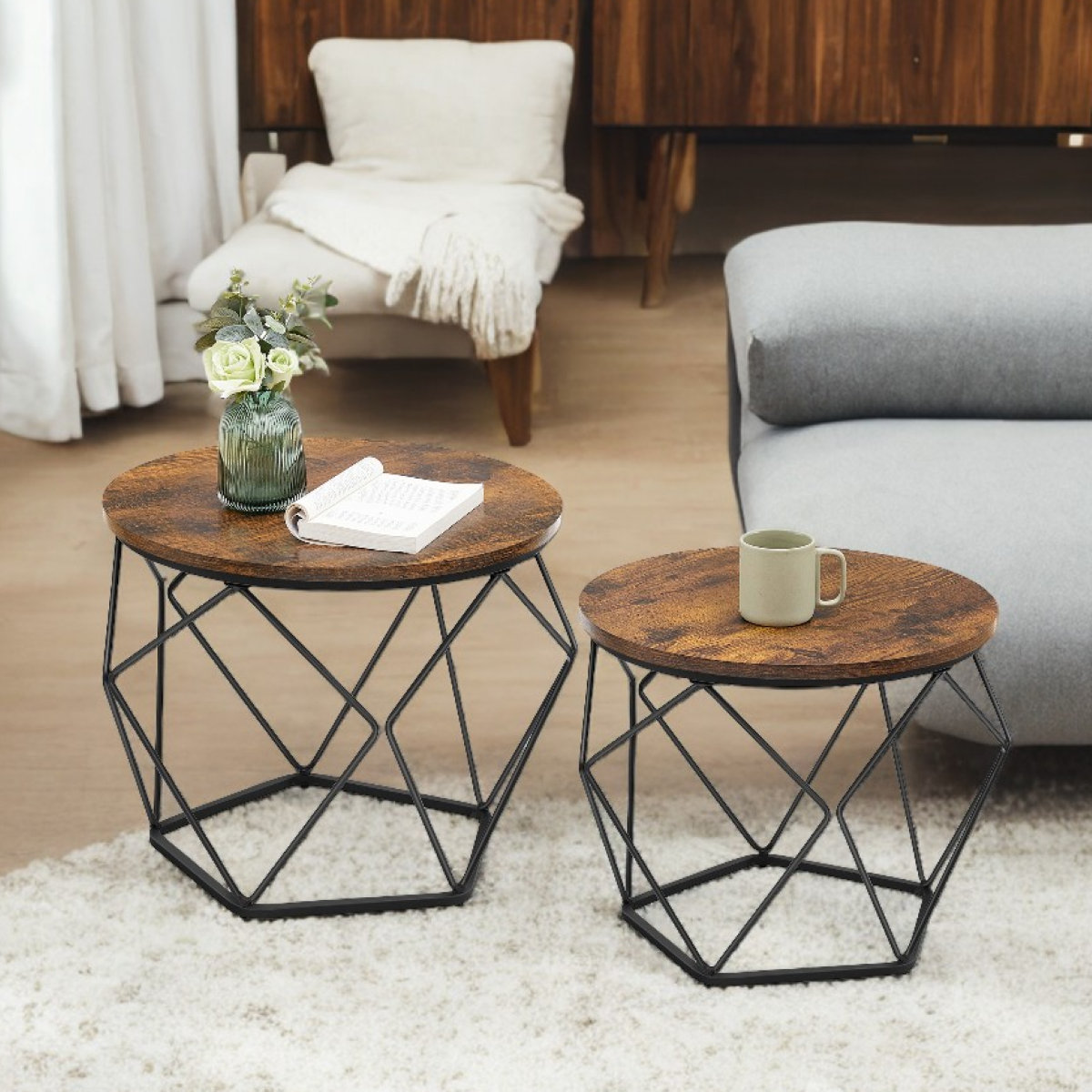 17 Stories Keema Frame 2 Piece Bunching Coffee Table Sets & Reviews ...