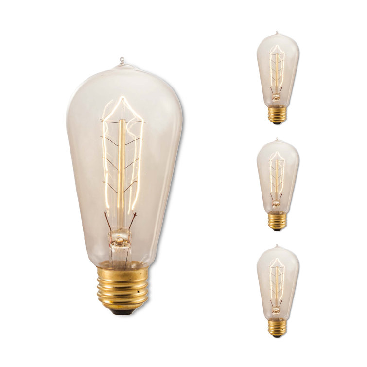 40 Watt, ST18 Incandescent, Dimmable Light Bulb, (2200K) E26/Medium ...