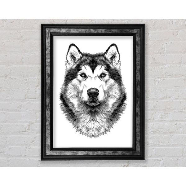 Union Rustic Husky Wolf - Single Picture Frame Print | Wayfair.co.uk