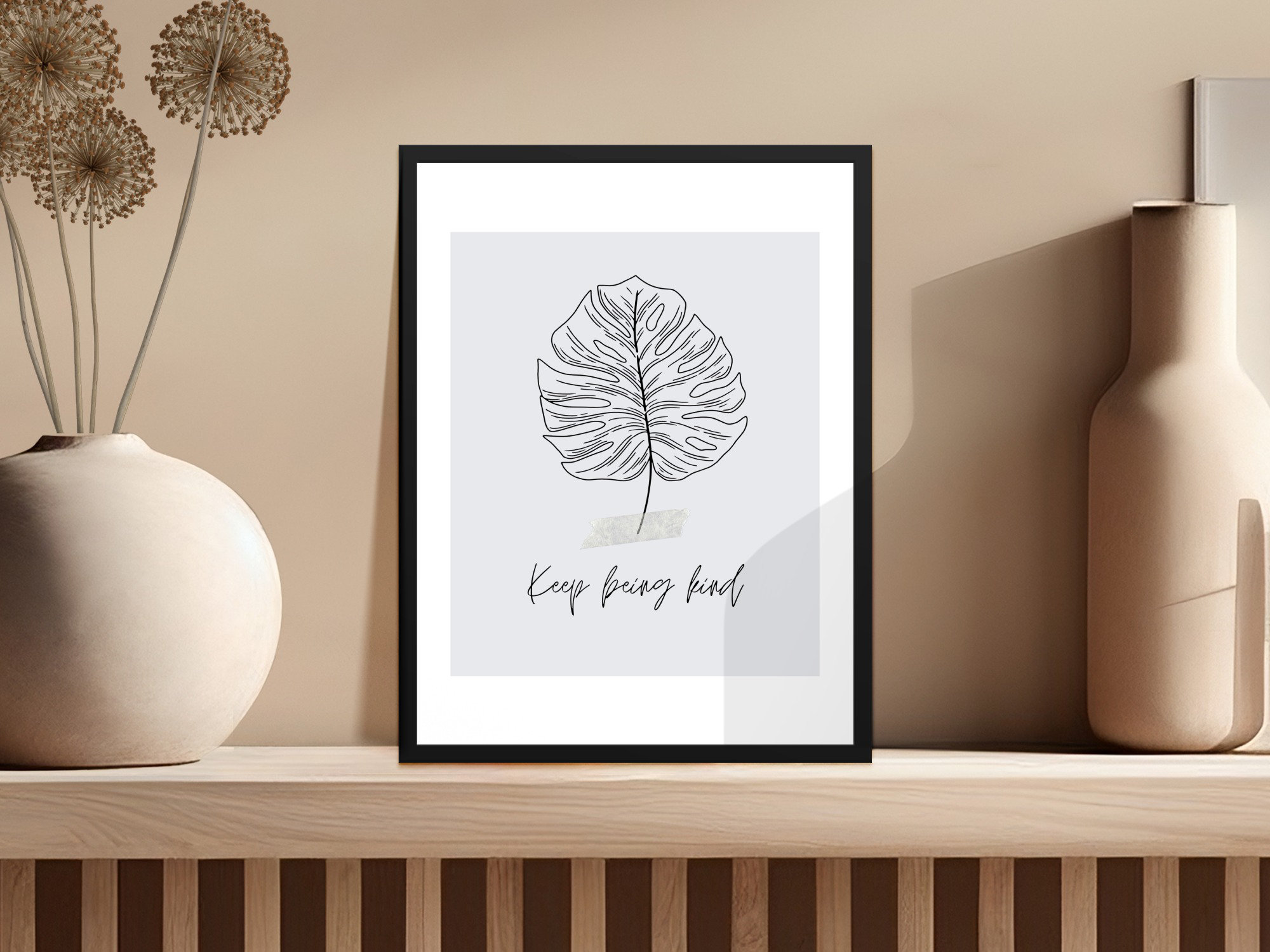 Lark Manor Keep Being Kind Botanical Print Inspirational Wall Art ...