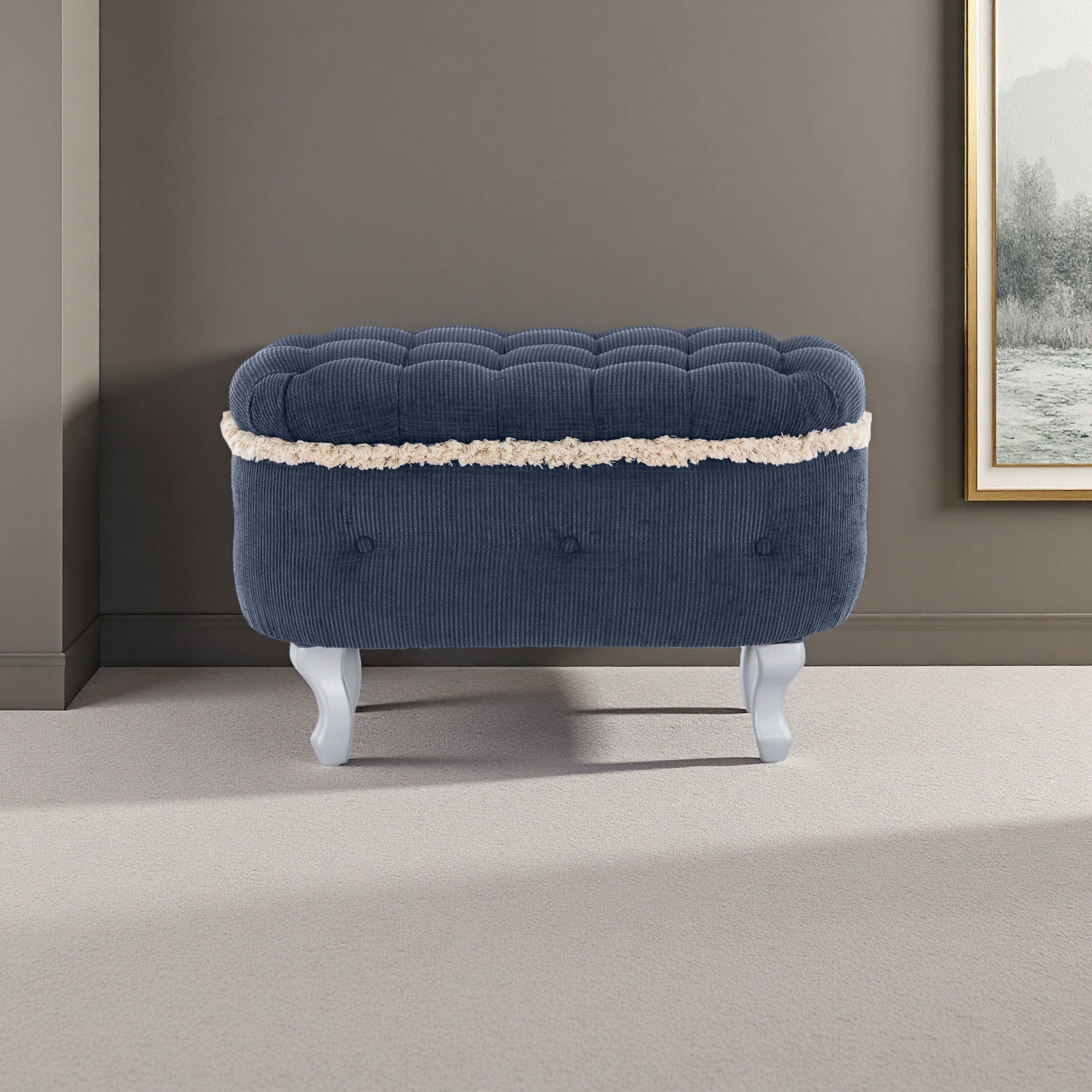 House of Hampton 29.5'' Storage Benches, End Of Bed Bench With Button ...