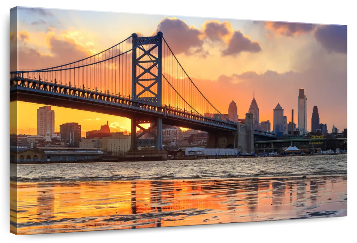 Ebern Designs Lilie Philadelphia Suspension Bridge | Wayfair