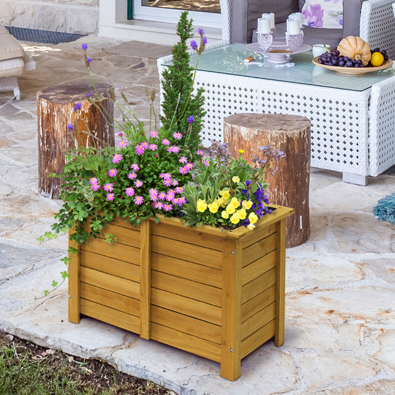 Freeport Park® Humberwood Wood Outdoor Planter Box | Wayfair