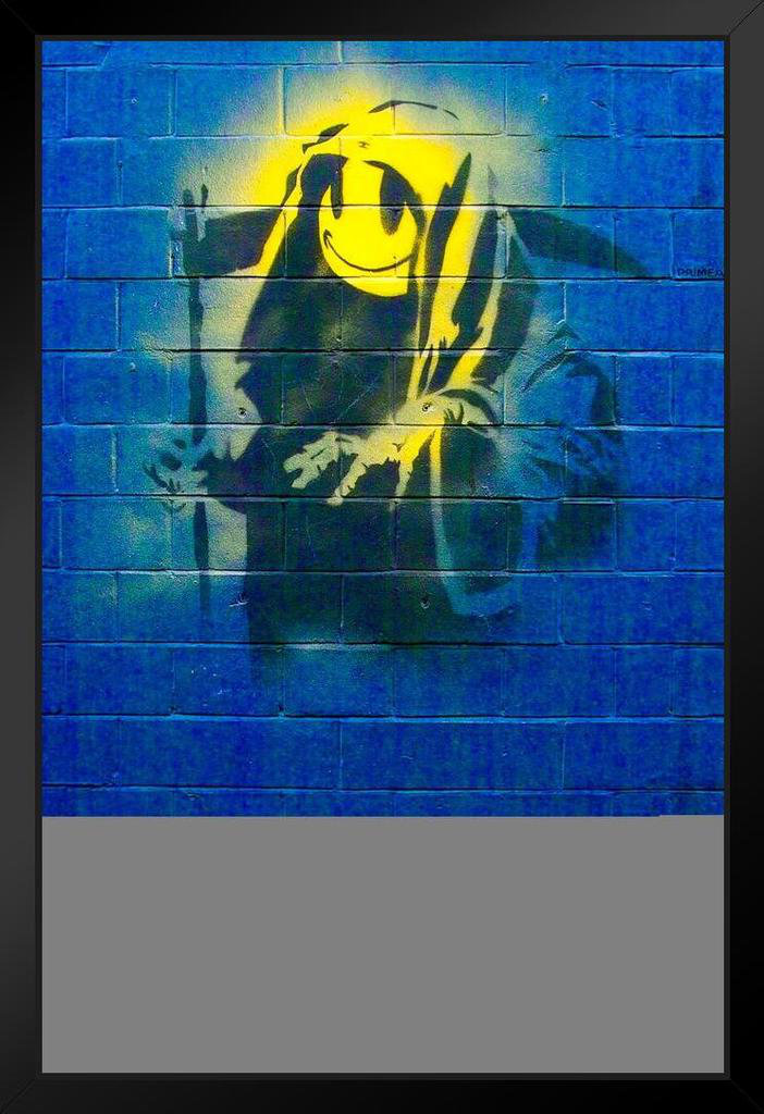 Trinx Banksy Smiley Grim Reaper Banksy Canvas Print Bansky Modern Art ...