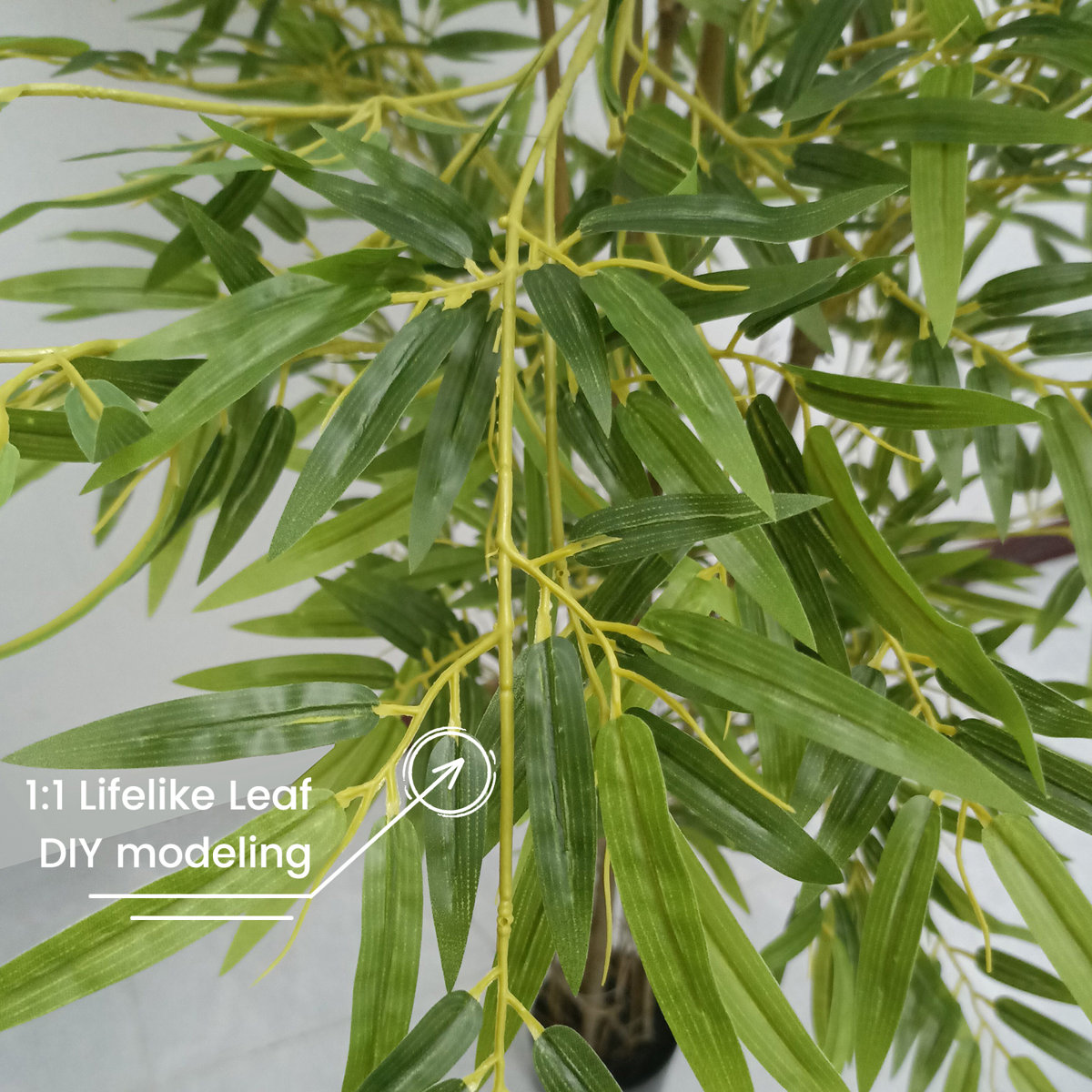 Primrue Bamboo Tree Artificial With Real Trunk And Lifelike Leaves ...