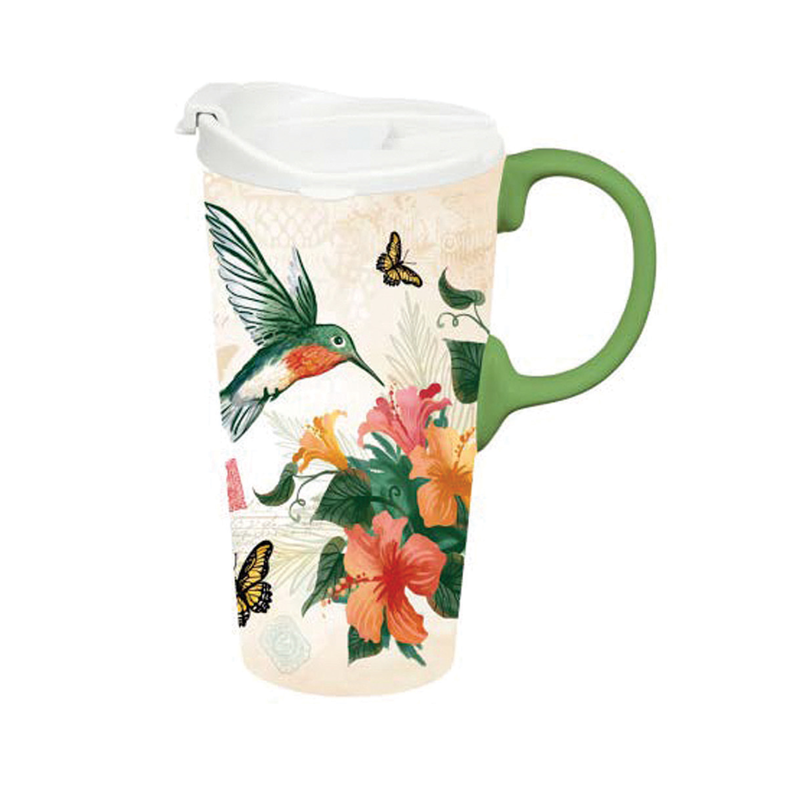Red Barrel Studio® Hummingbird Ceramic Perfect Cup, 17oz, Gift Box ...
