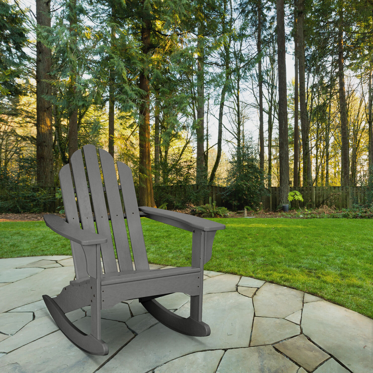 Rosecliff Heights Juergens Resin Rocking Adirondack Chair | Wayfair