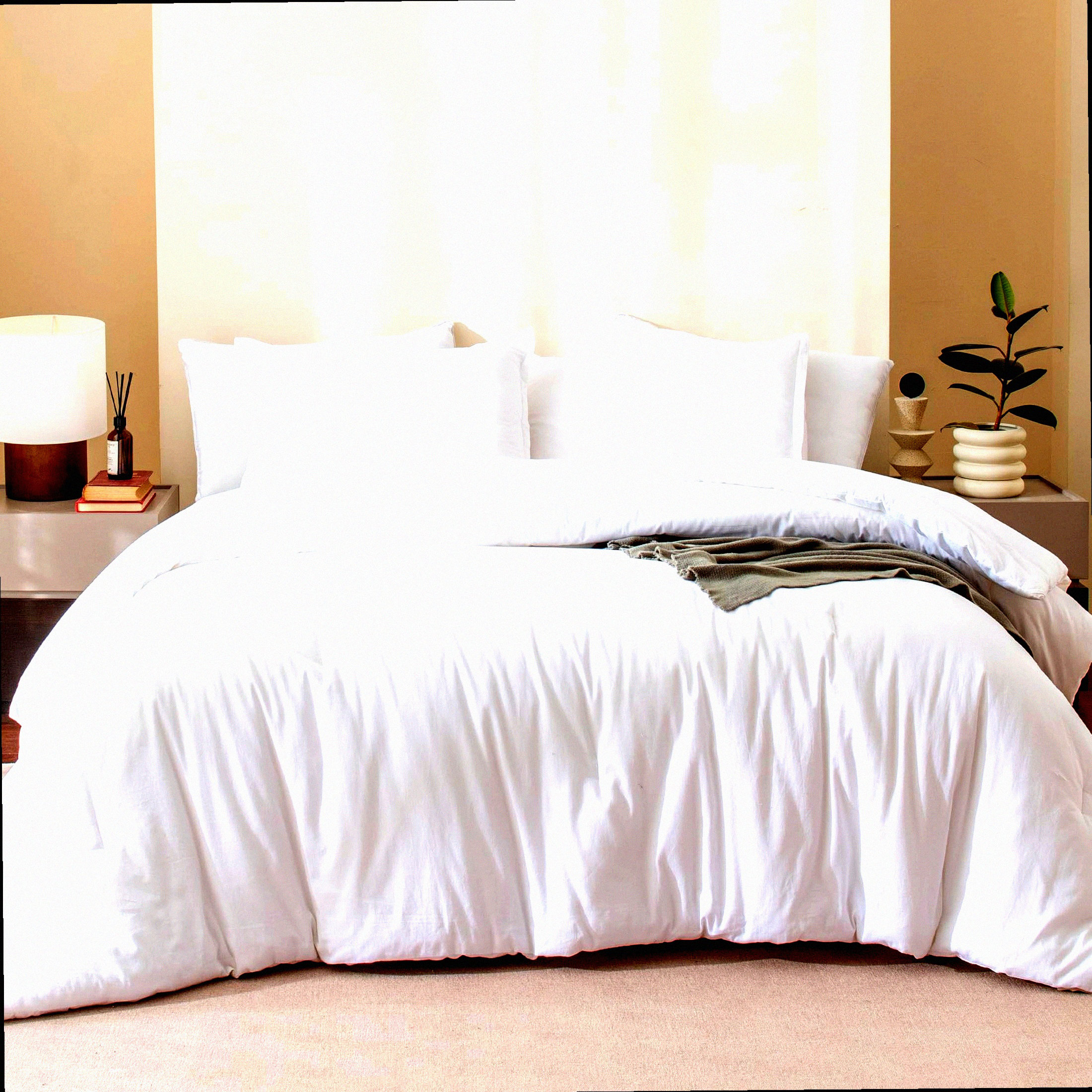 Hokku Designs Pure Cotton Bliss Comforter Set - Full Size 3 Piece ...