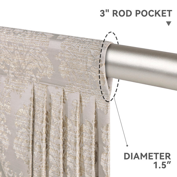 TOPLUXE Elegant Swag Valance with Tassels, Beige Jacquard Waterfall ...
