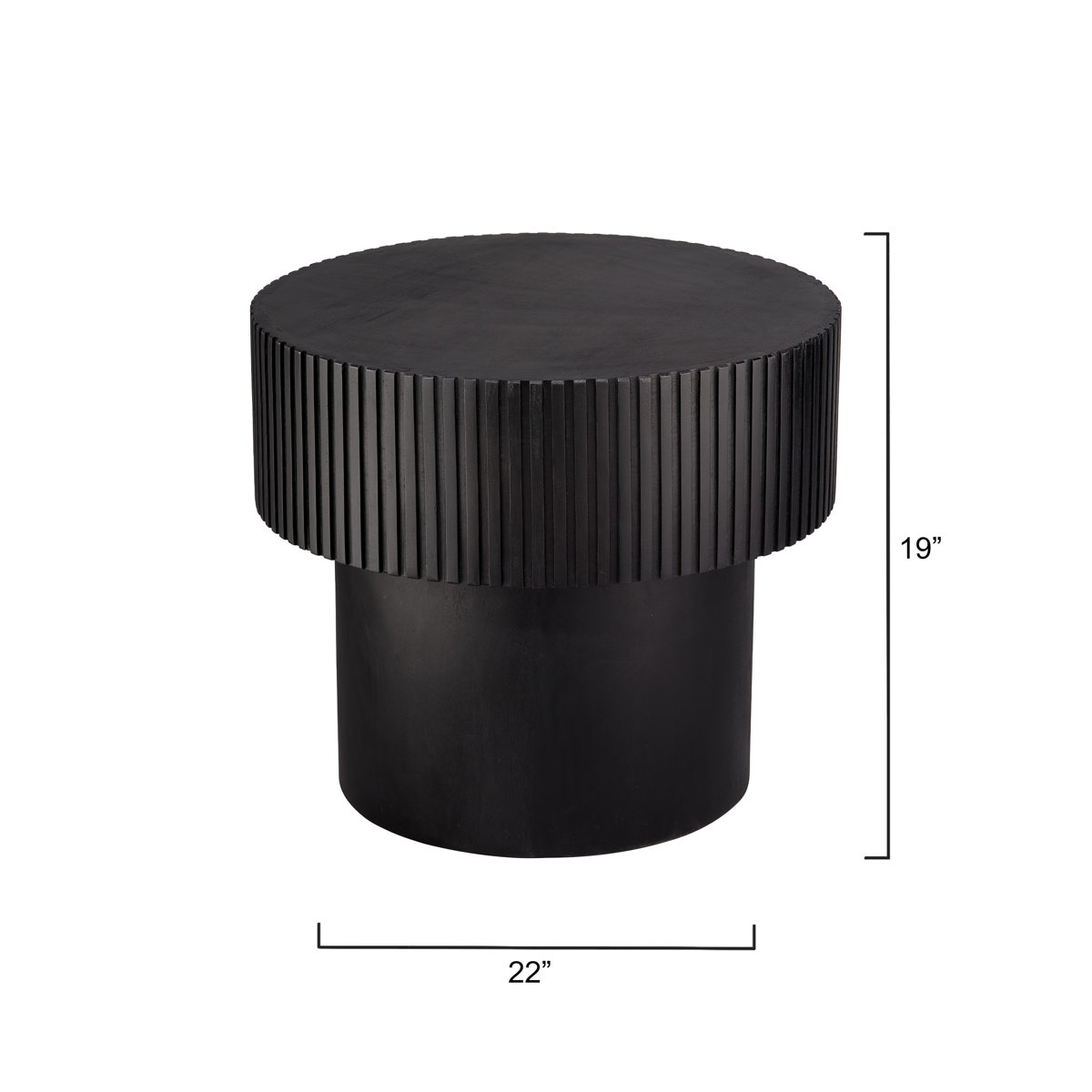 Jamie Young Company Notch Solid Wood Round Block End Table | Wayfair