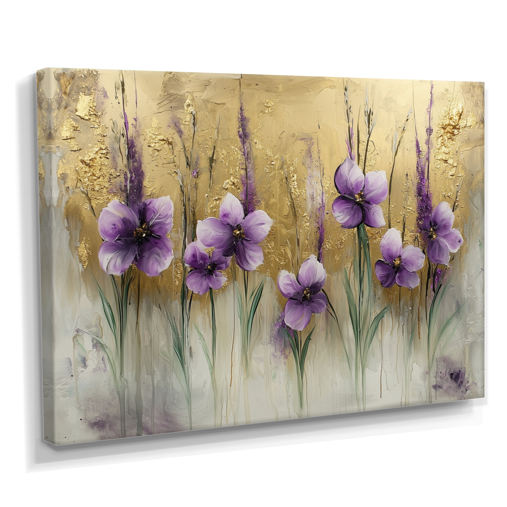 Ophelia & Co. Minimalist Golden Lavender Bouquet Bloom - Lavender Wall ...