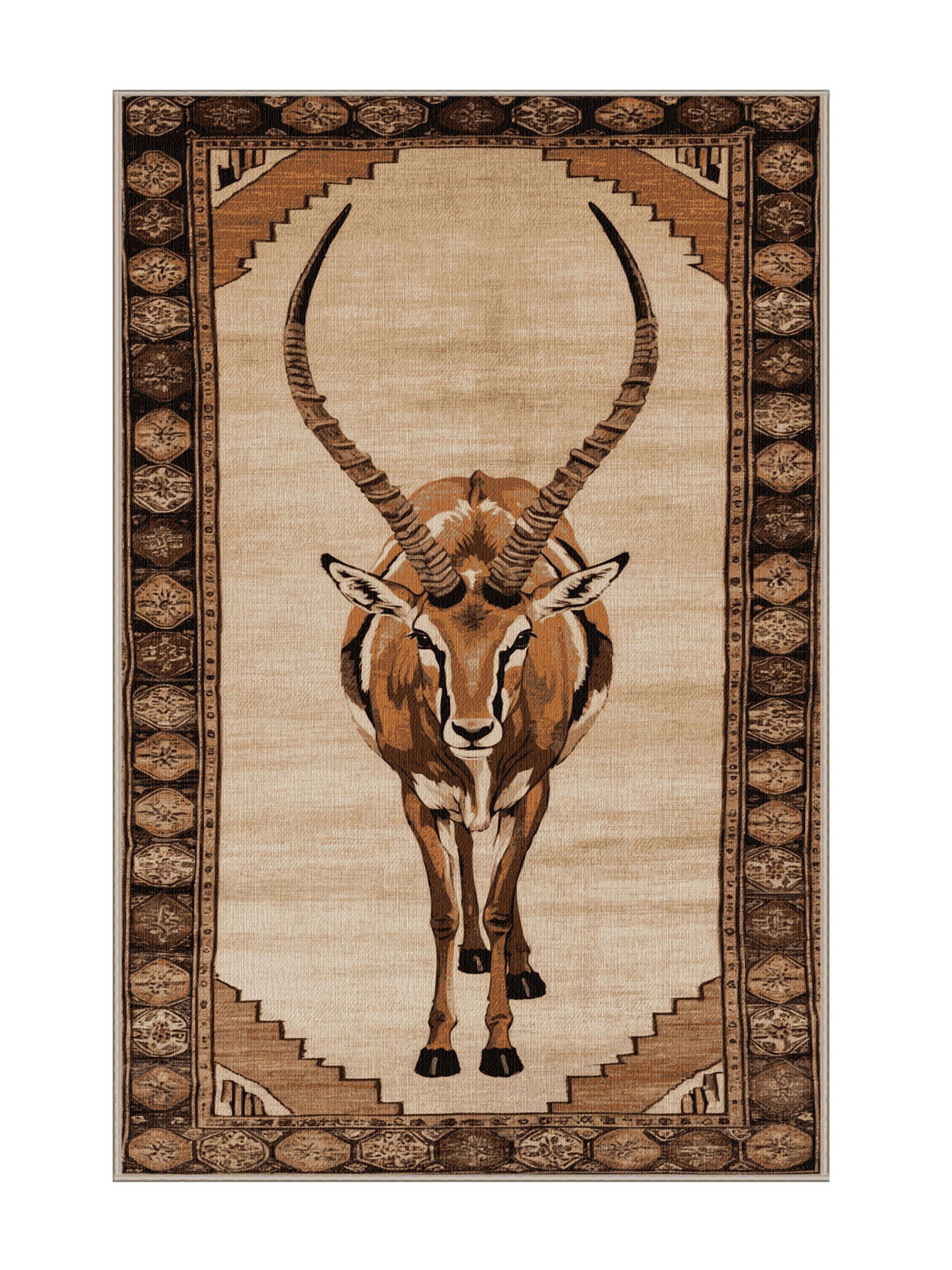 Dakota Fields Washable Arabian Oryx Wildlife Area Rug | Wayfair