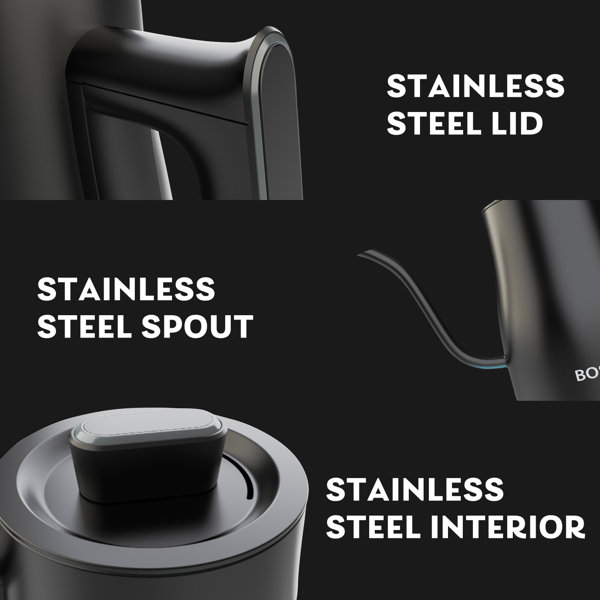 PANDA GENIUS Stainless Steel Gooseneck Kettle | Wayfair