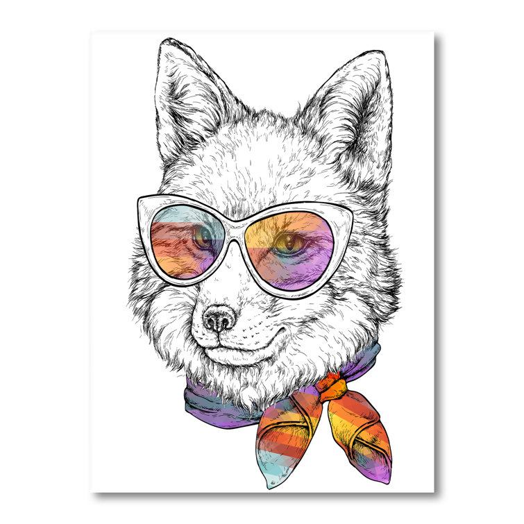 Trinx Cute Lgbt Fox With Sunglasses Framed On Canvas Print - Wayfair Canada