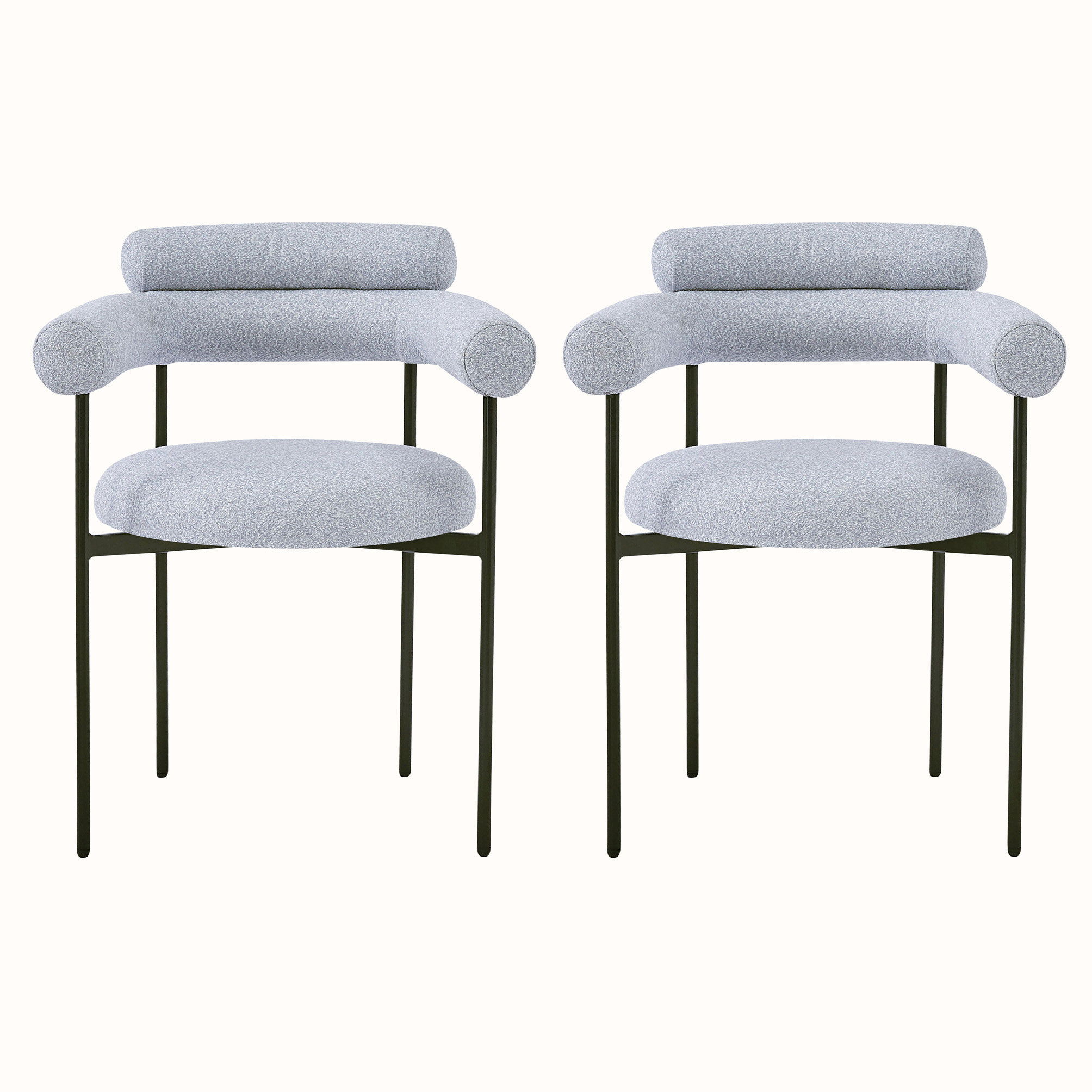 Ivy Bronx Upholstered Armchair Dining Chairs With Metal Legs, Set of 2 ...