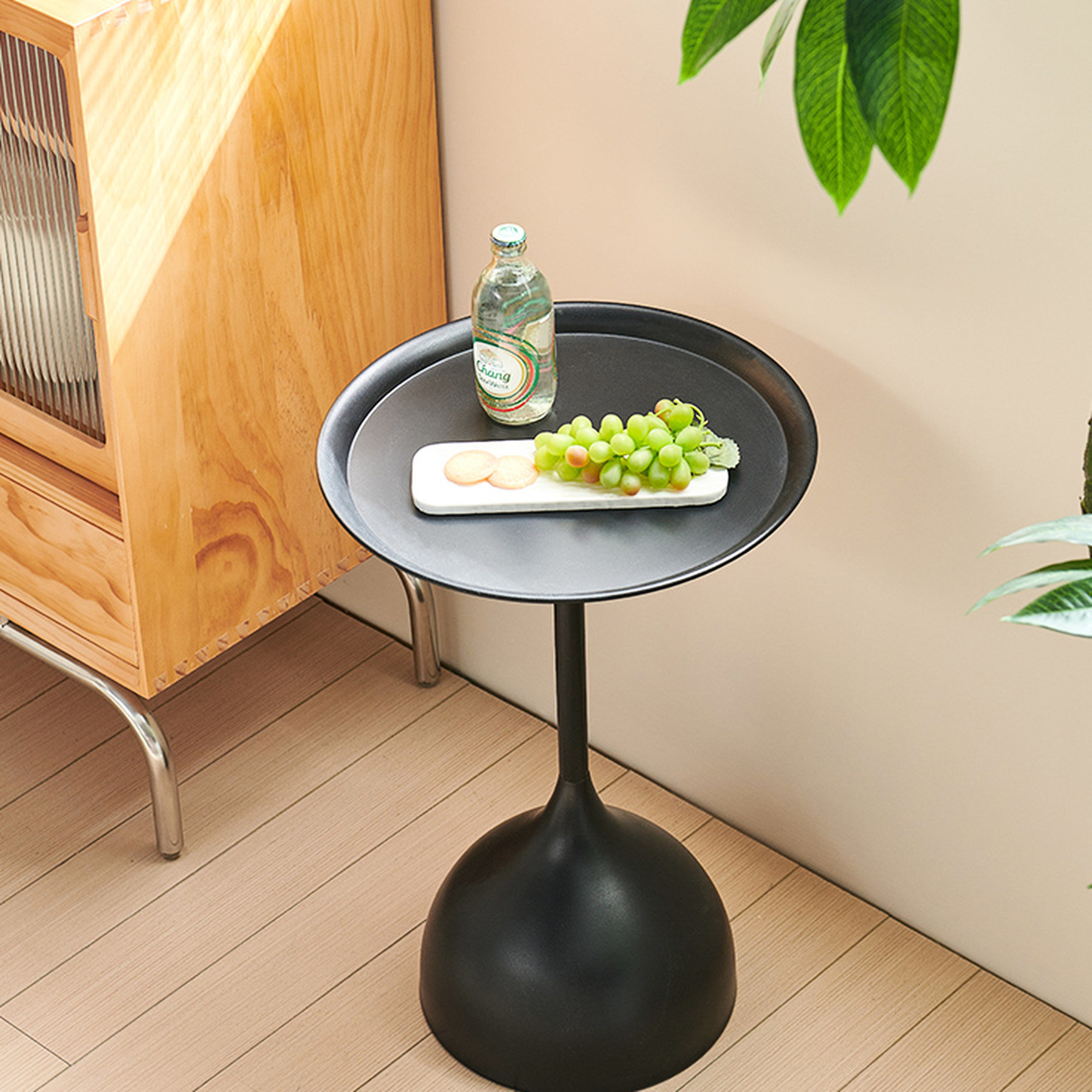 17 Stories Raised Edges Black Metal Side Table - Holds 35 Lbs Of Stuff ...
