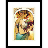 Buyenlarge 'Fruit' by Alphonse Mucha Framed Painting Print | Wayfair
