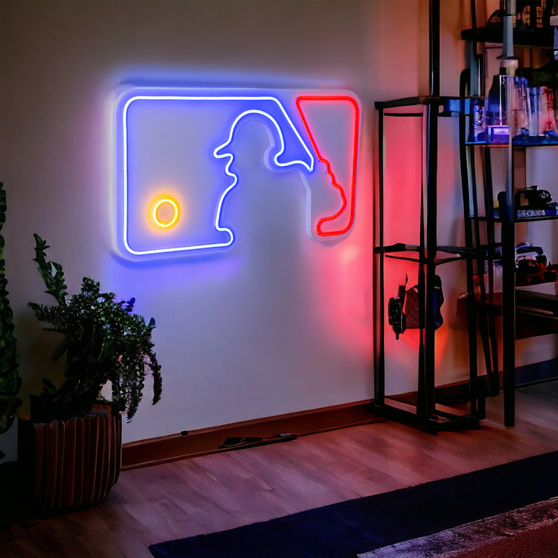 Ivy Bronx Keiontae 22" Baseball Pitcher Neon Sign | Wayfair