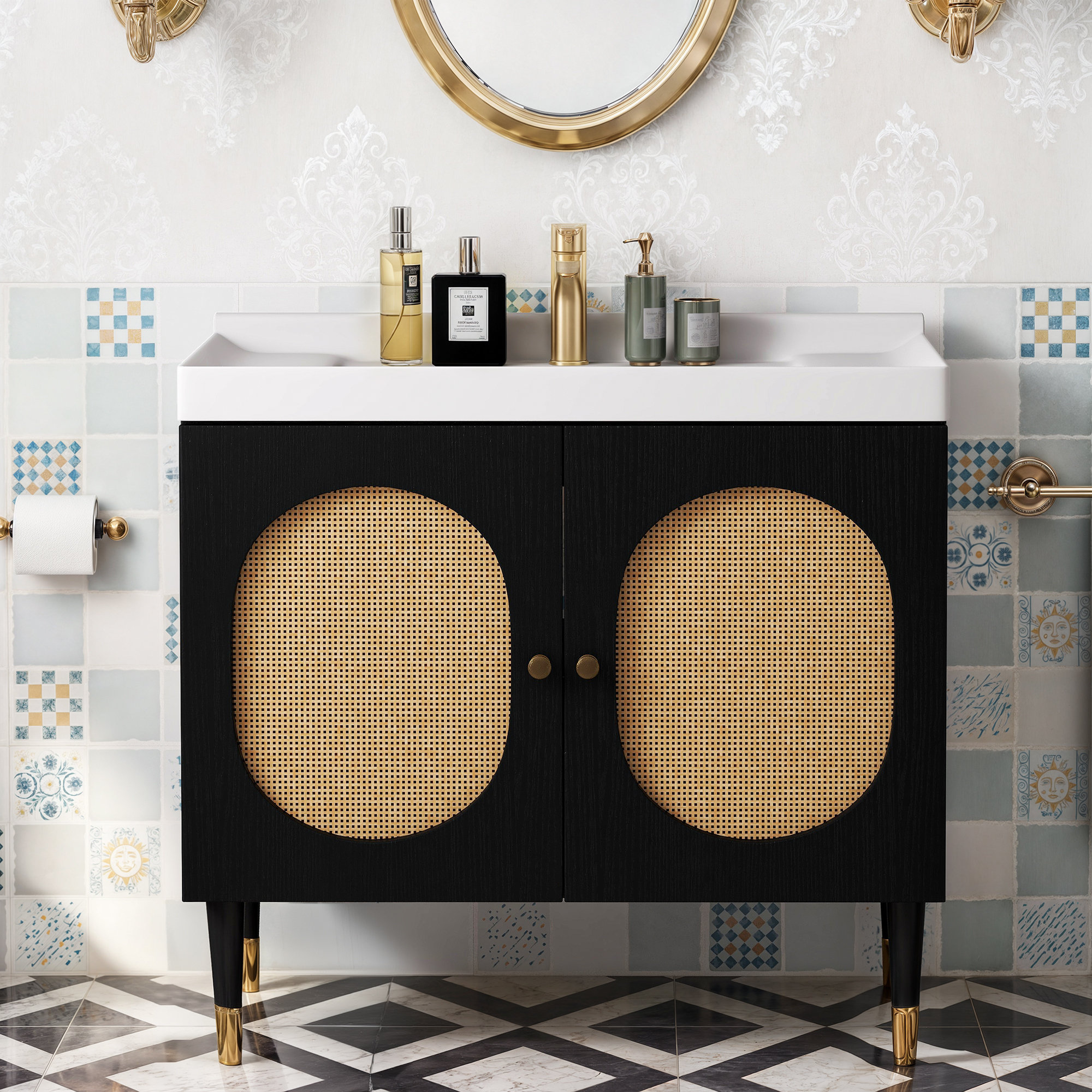 Bay Isle Home™ 36" Rattan Vanity With Sink - Wayfair Canada