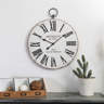 Gracie Oaks Jamel Oversized Round Metal with Top Loop 24.21" Wall Clock ...