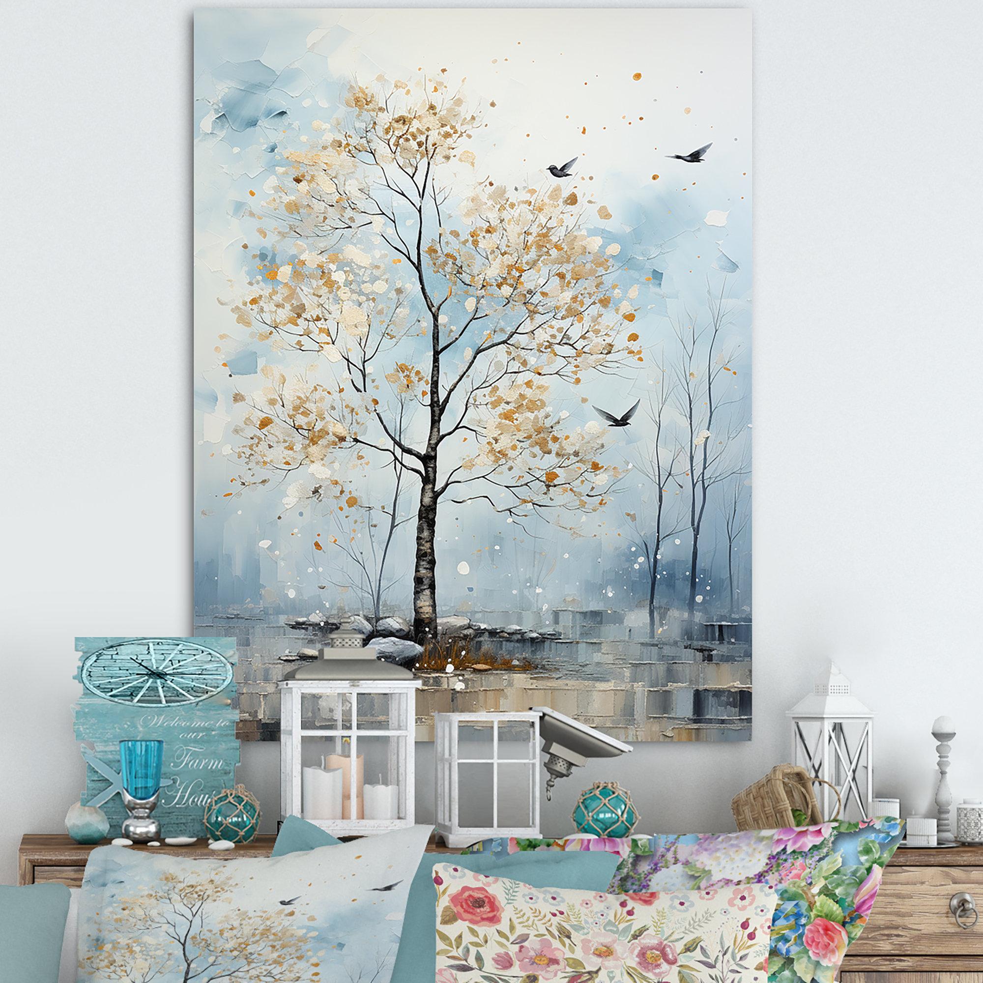 Winston Porter Soft Blue Tones Maple Tree I - Tree Maple Wall Art ...
