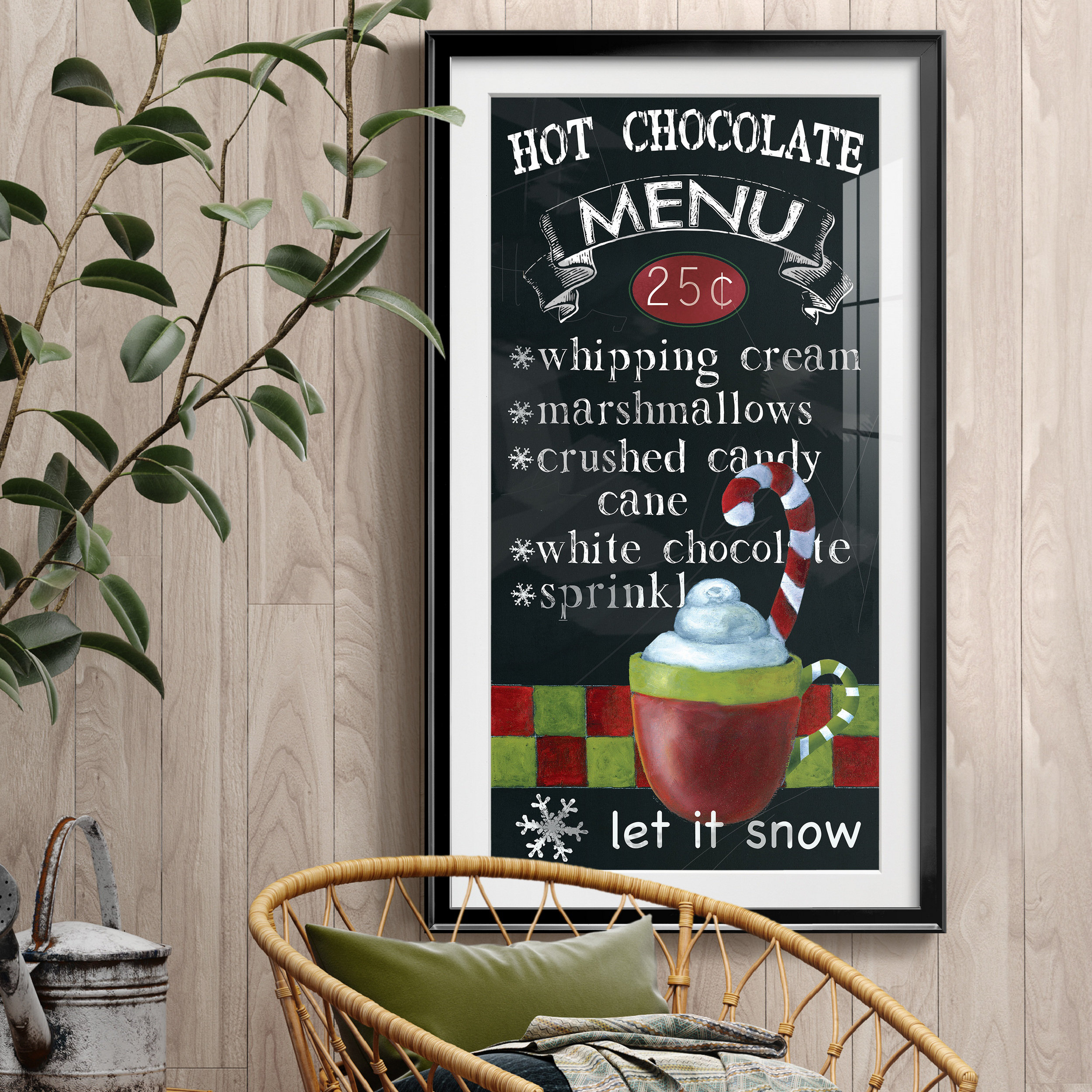 The Holiday Aisle® Chalkboard Hot Chocolate - Picture Frame Textual Art ...