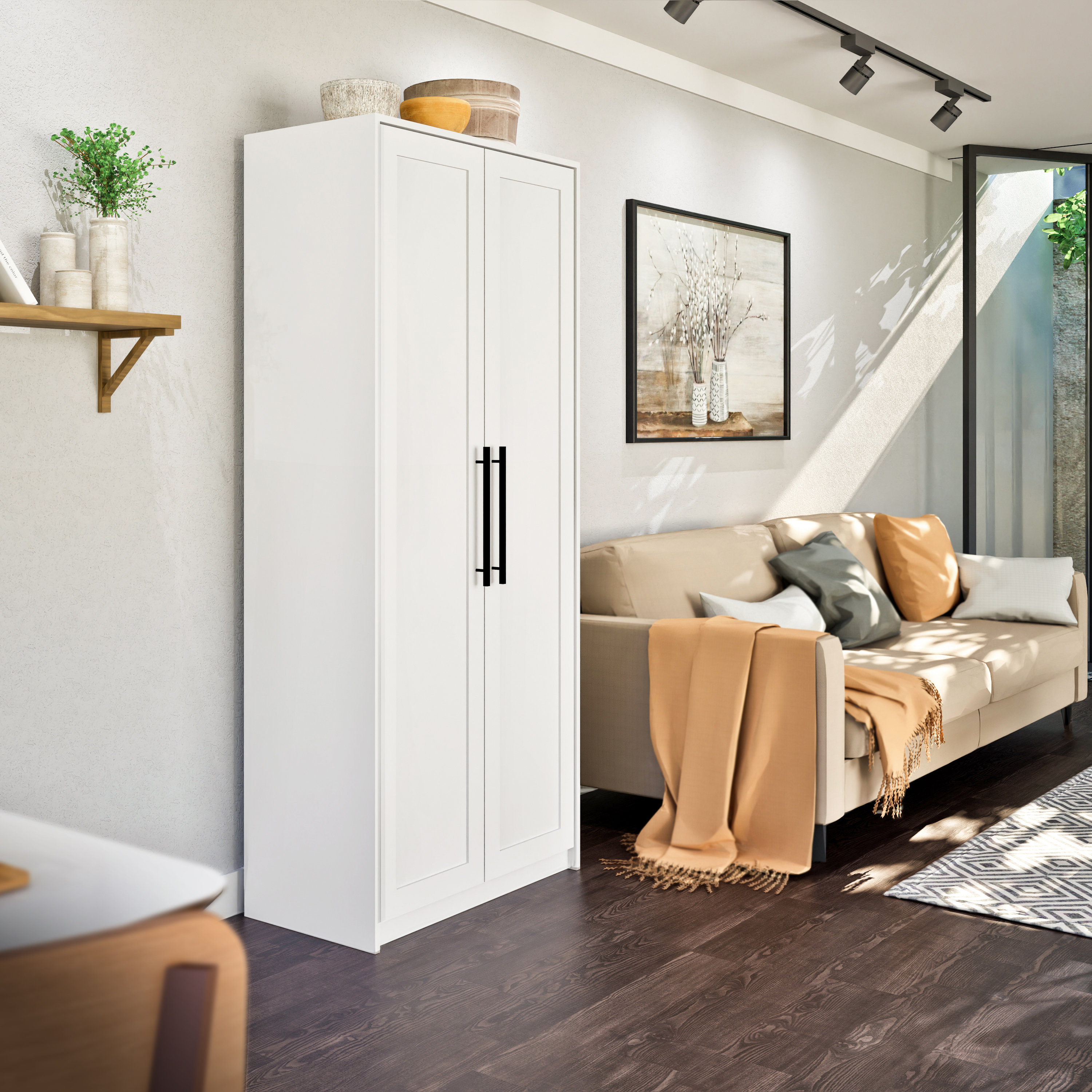 Prepac Elite Premium Home Storage Cabinet with Panel Doors 16" D x 32 ...