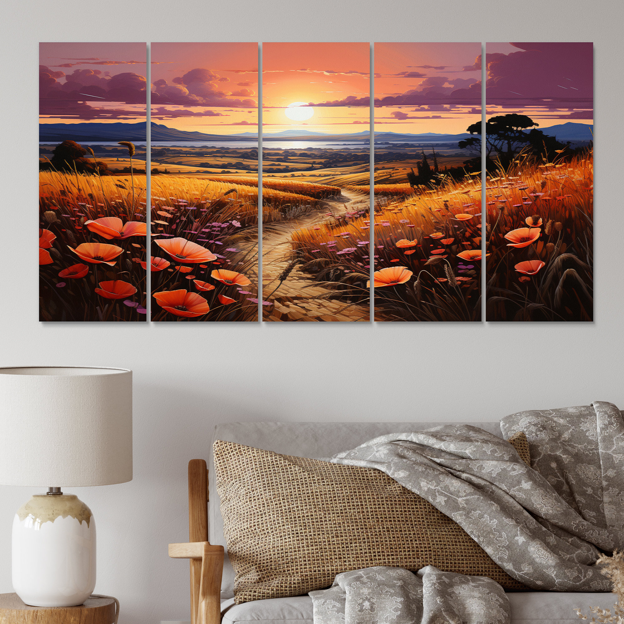 Design Art Farm Fauvist Fields II - Farm Metal Wall Decor Set | Wayfair