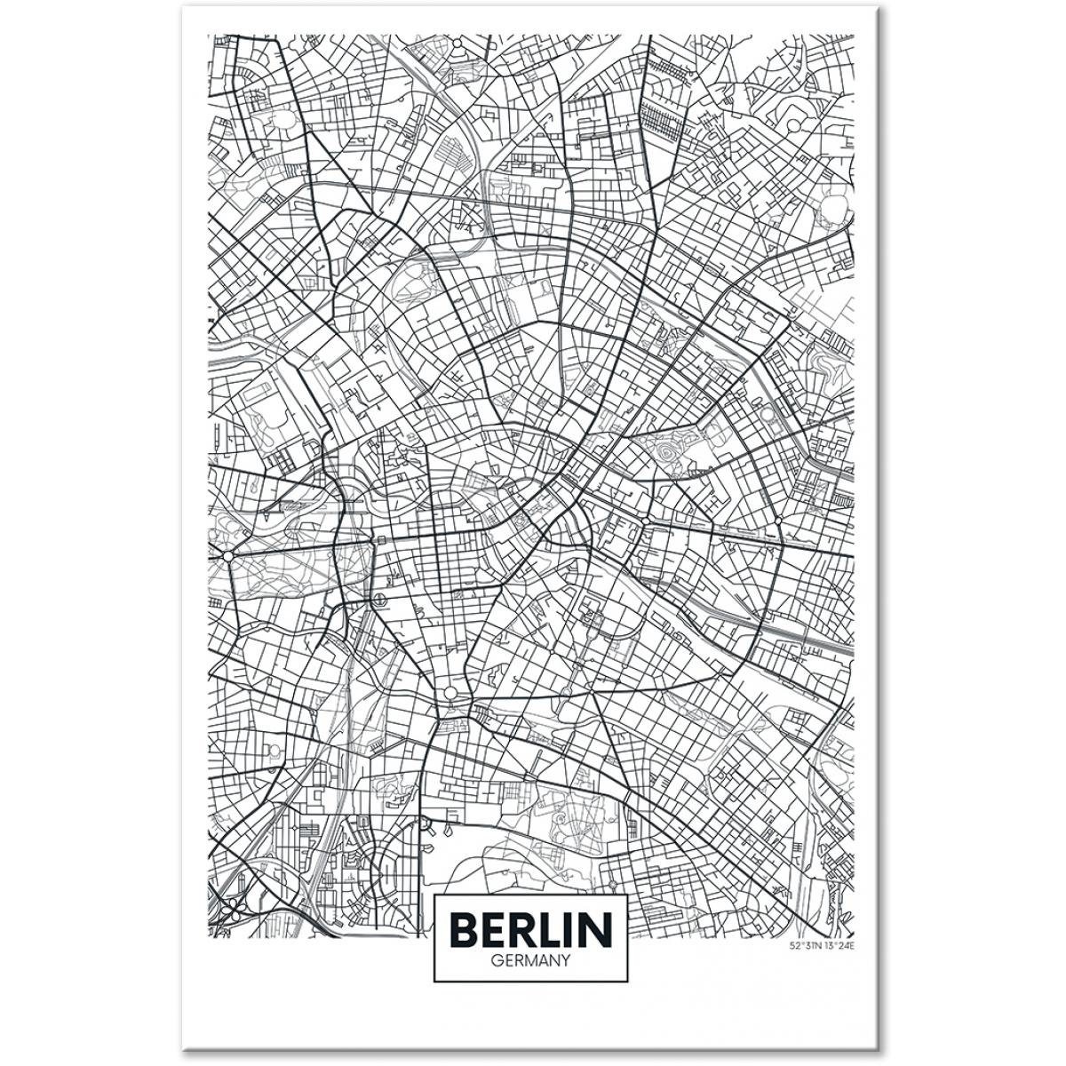 East Urban Home Map of Berlin - Graphic Art Print | Wayfair