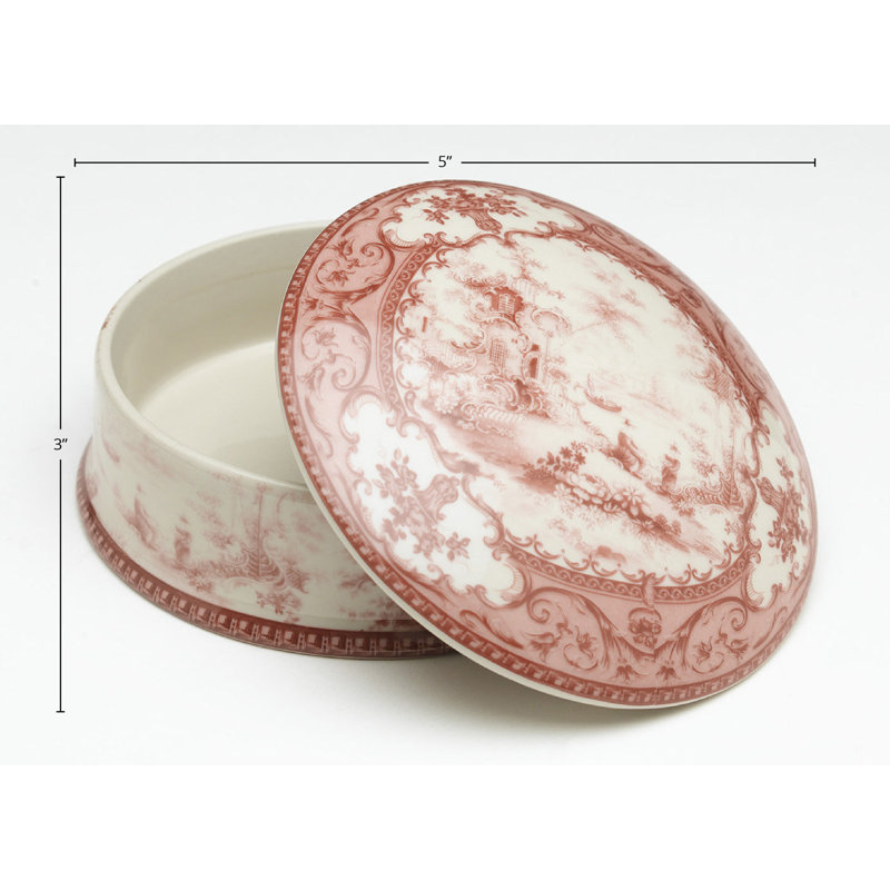 AA Importing Round Porcelain Decorative Box & Reviews | Wayfair